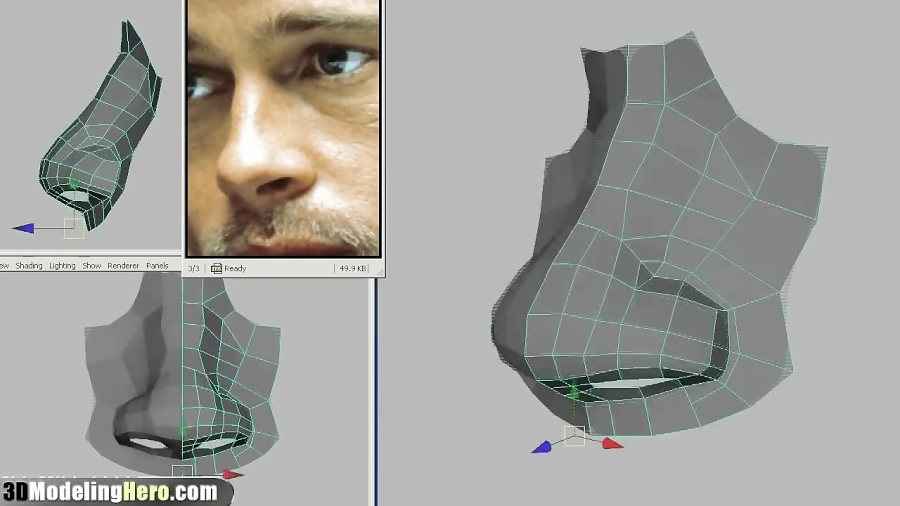 How to Model A Nose - Low Poly Beginner to Intermediate 3D Modeling ...