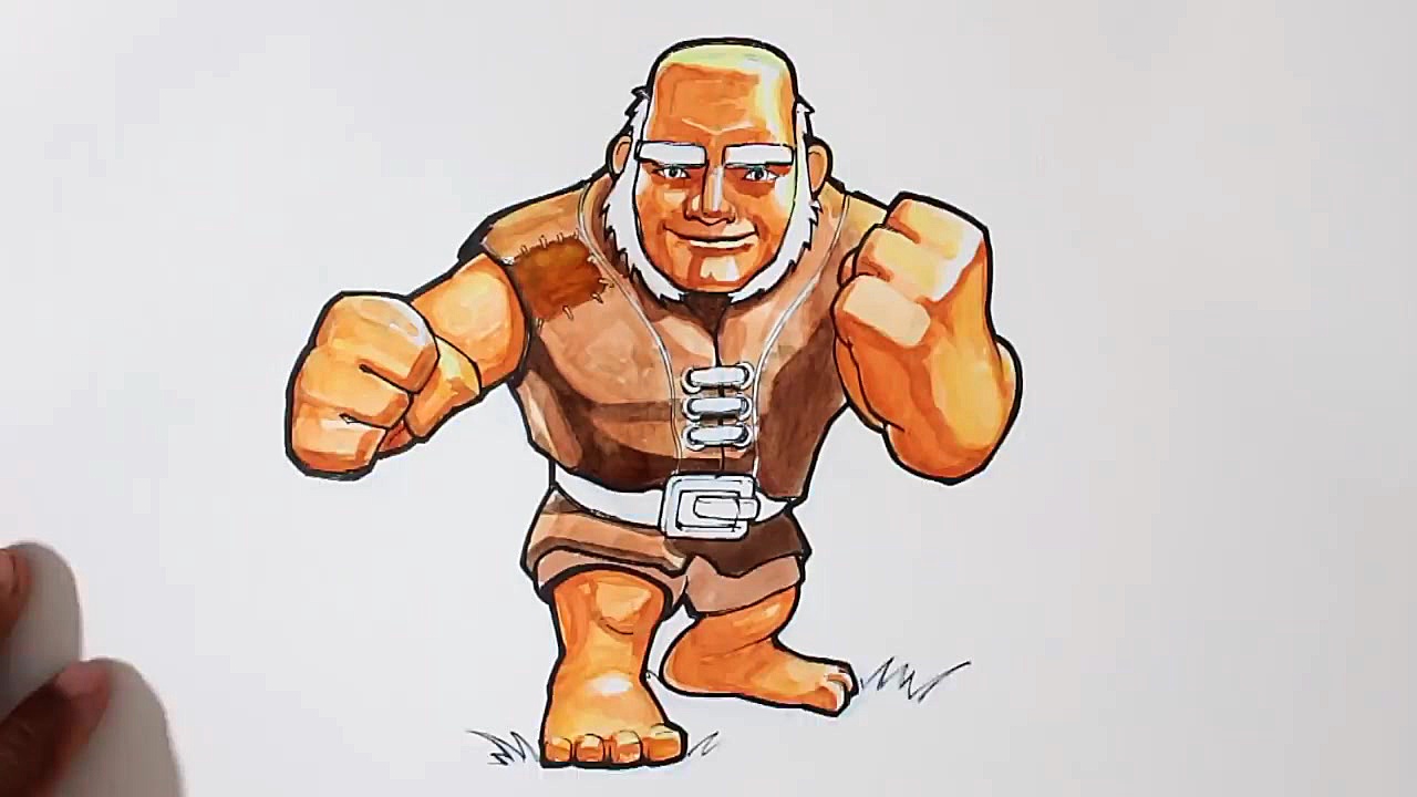 Drawing Giant from Clash Royale