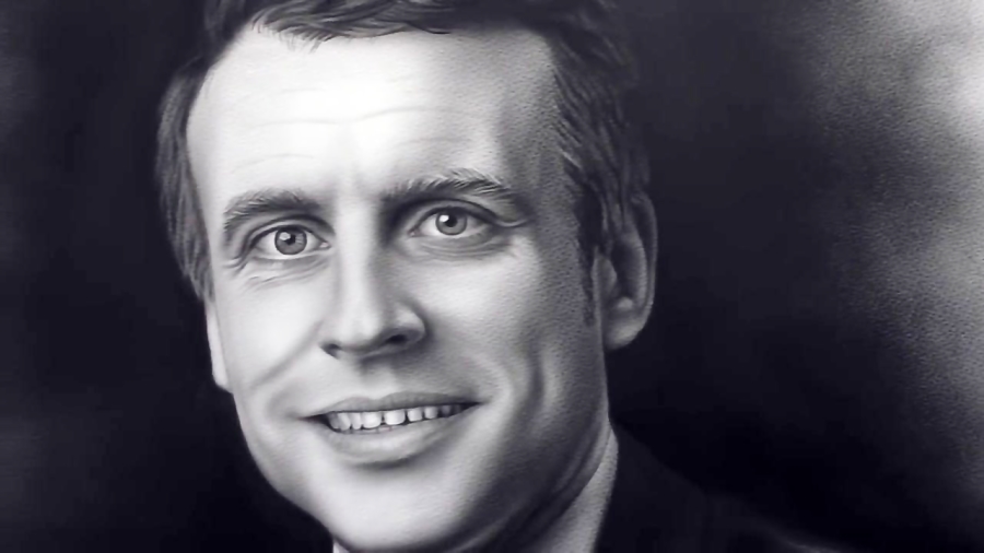 Portrait Drawing Emmanuell Macron/election france 2017