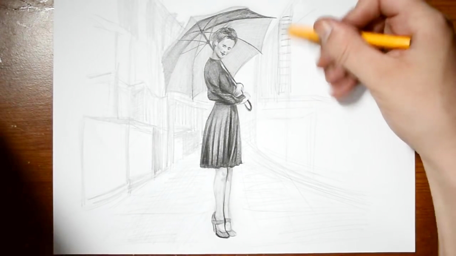 How I Sketch a Person - Quick Drawing of a Woman