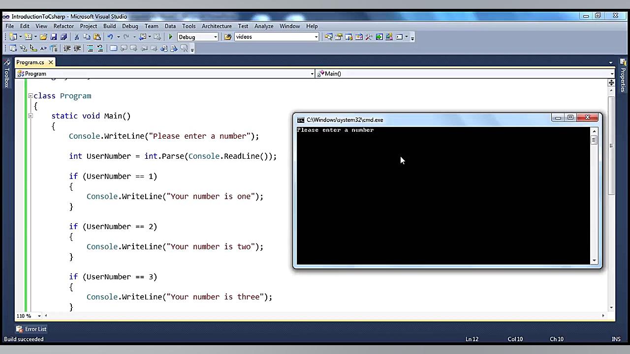 Part 10 - C# Tutorial - If statement in C#