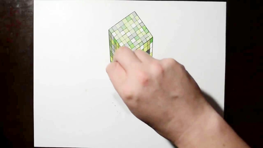 How to Draw a Floating Minecraft Creeper - 3D Trick Art