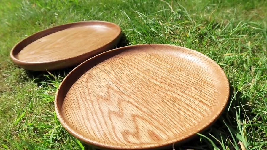 Woodturning a Plank Plate اموزش ساخت ظروف غذا خوری چوبی