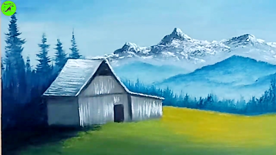 Mountain landscape | Oil Painting | Forest lake | Paint with Samut CTC Art