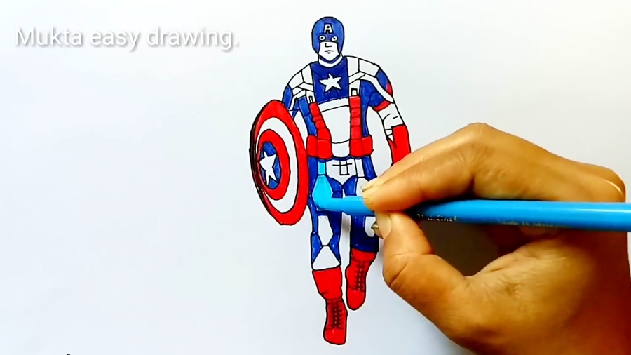 How to Draw Captain America.Step by step(easy draw)