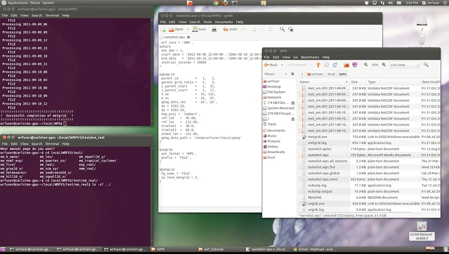 WRF Tutorial - Step 5 - real.exe wrf.exe