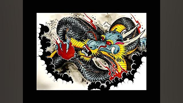 Tattoo Style Dragon Speed Drawing by thebrokenpuppet