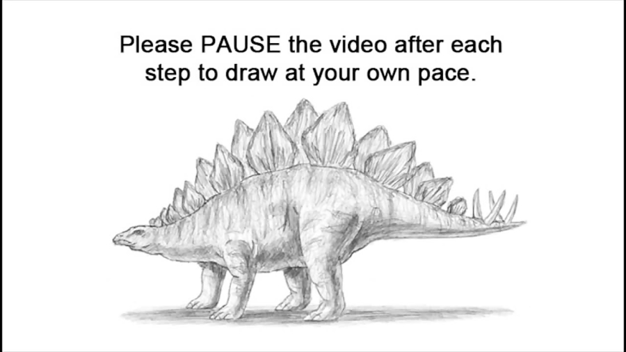 How to Draw a Stegosaurus
