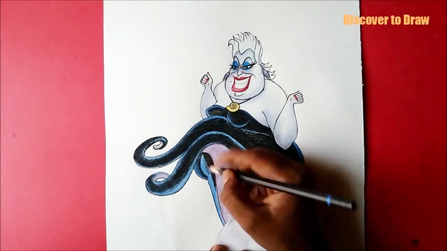 how to draw Disney's ursula from the little mermaid
