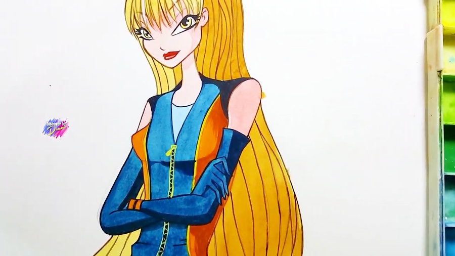 How to draw stella Spy from world of winx - Speed painting 2018