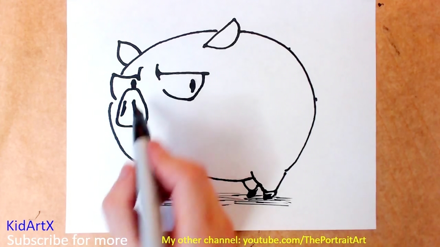 How to Draw Suspicious Pig - Step by Step Tutorial