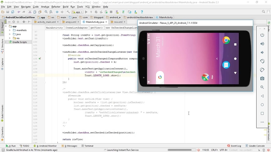 Android ListView with CheckBox