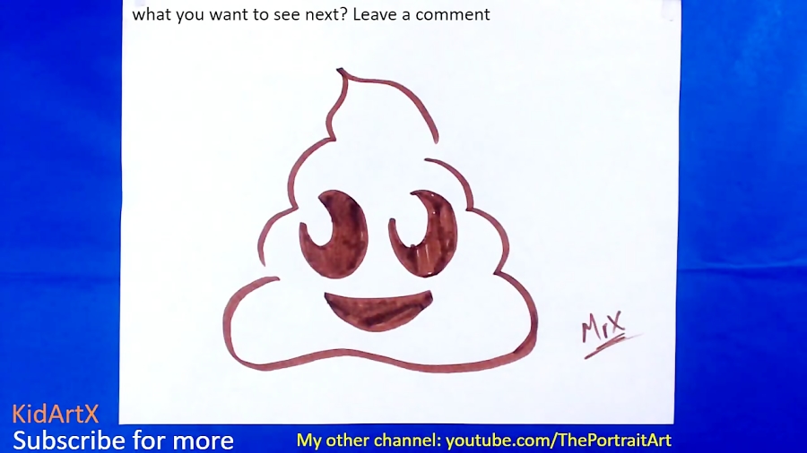 How to Draw Poo Emoji - (Super Easy) Step by Step Tutorial For Kids