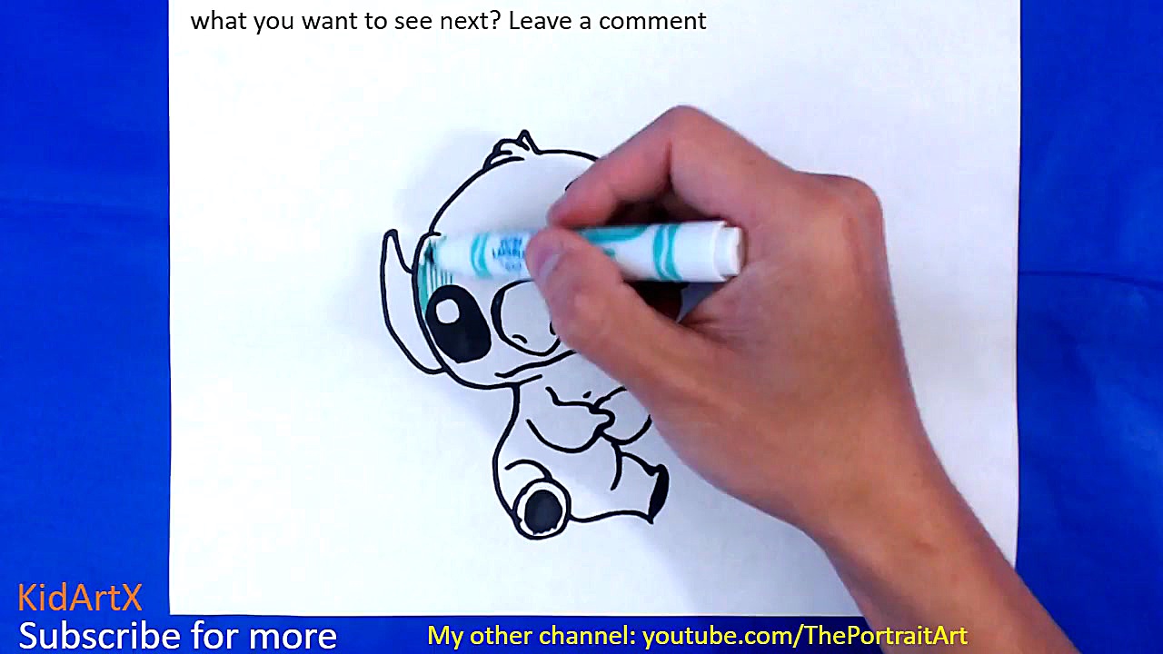 How to Draw Baby Stitch - Step by Step Tutorial For Kids