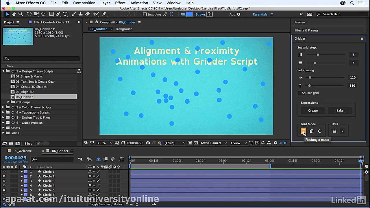 دانلود کورس ﻿After Effects - تطبیق و انیمیشن نزدیکی با Gridder...