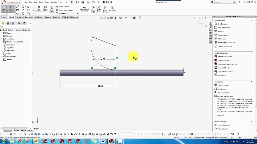 SOLIDWORKS - Equation Driven Flex Feature