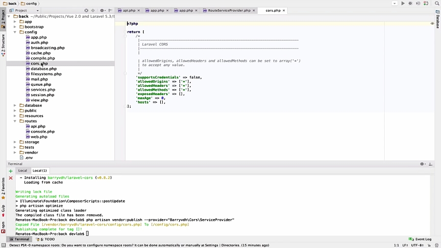 Vue 2.0 and Laravel 5.3 #8 Vue Resource CORS
