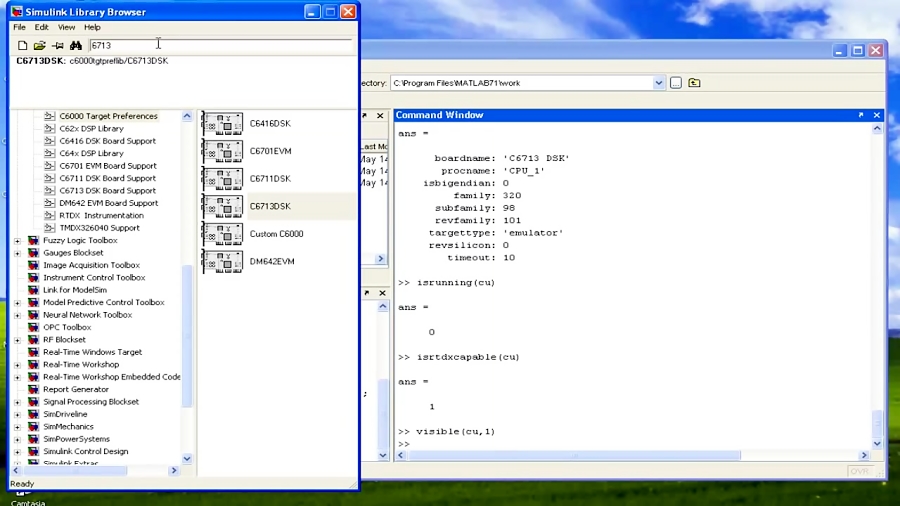 MATLAB and SIMULINK integration with CCS v3.1 Examples - DSP Kit ...
