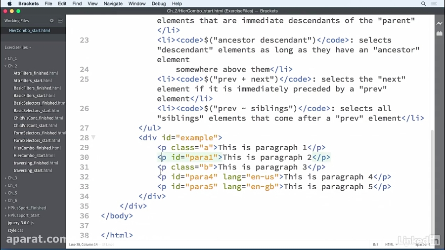 کورس ﻿jQuery - انتخابگرهای پیشرفته