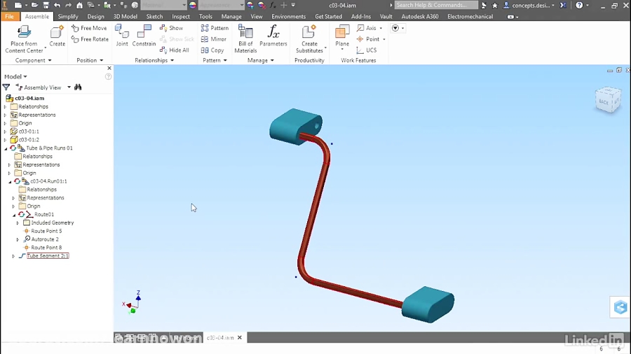 دوره ﻿Autodesk Inventor - تکثیر یک مسیر