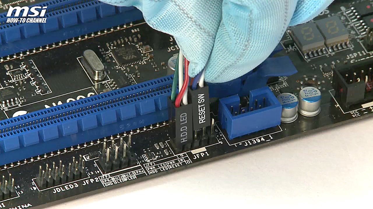 MSI® HOW-TO Install front panel connectors (JFP1)