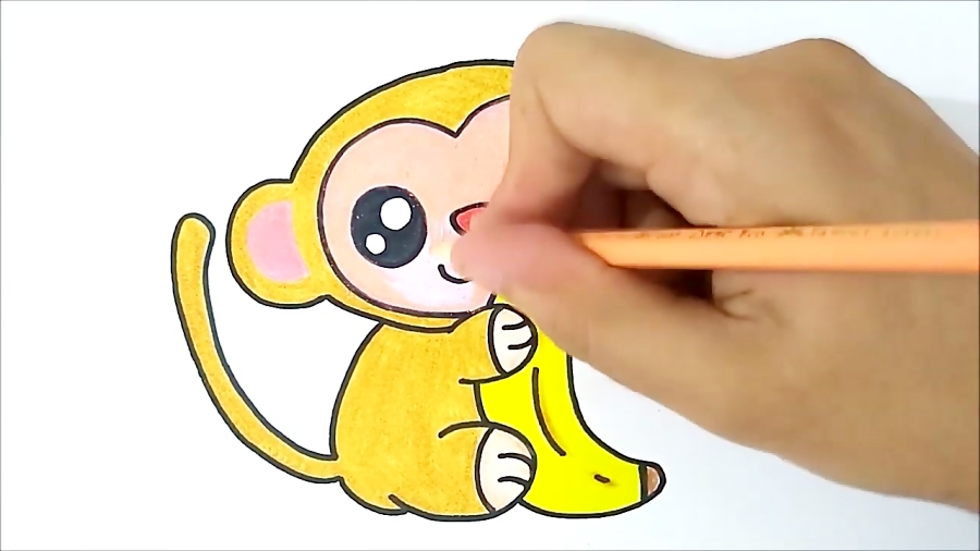 HOW TO DRAW A CUTE MONKEY - COMO DESENHAR UM MACACO