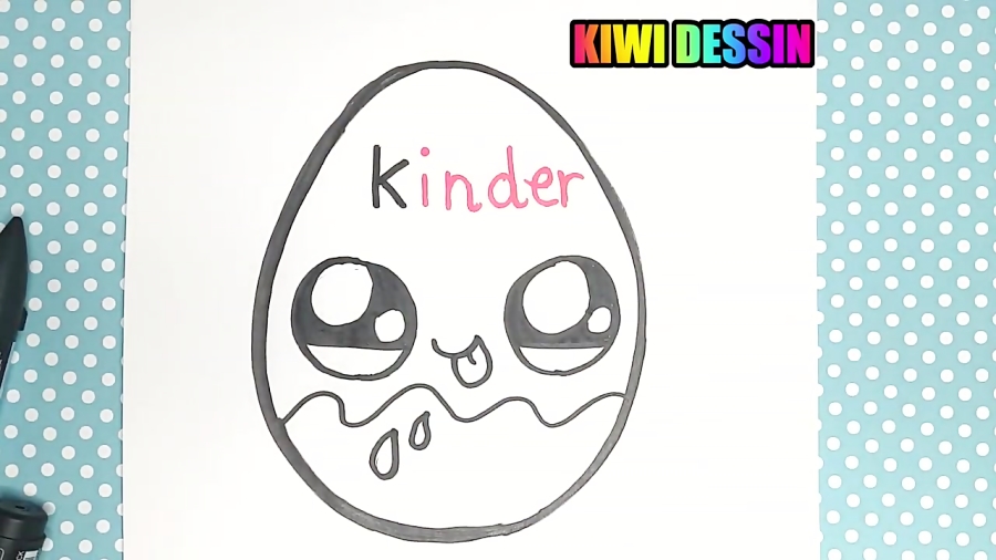 COMMENT DESSINER UN KINDER SURPRISE KAWAII | Kiwi Dessin