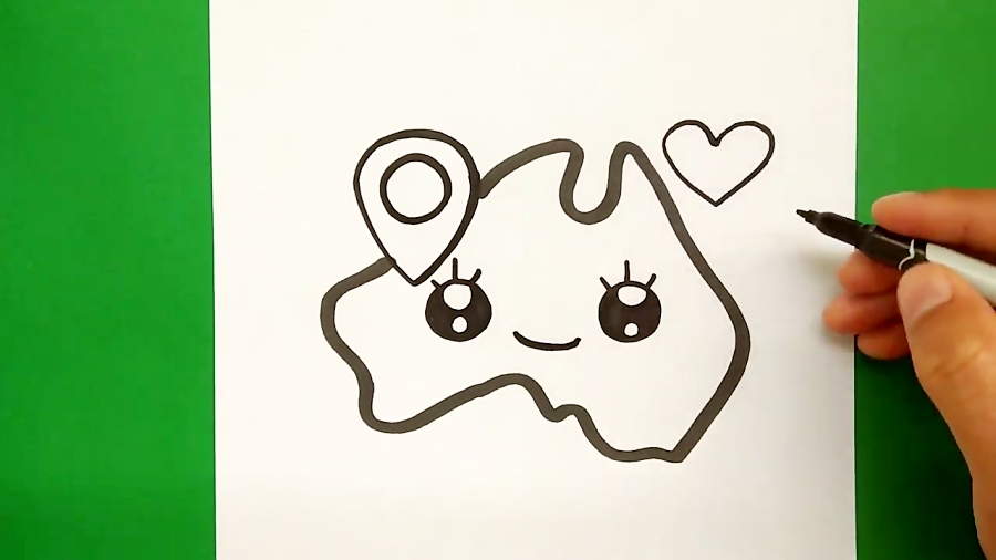 How to draw A Cute Australia Map, Draw cute things