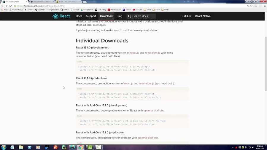React JS Tutorials for Beginners - 1 - Getting Started