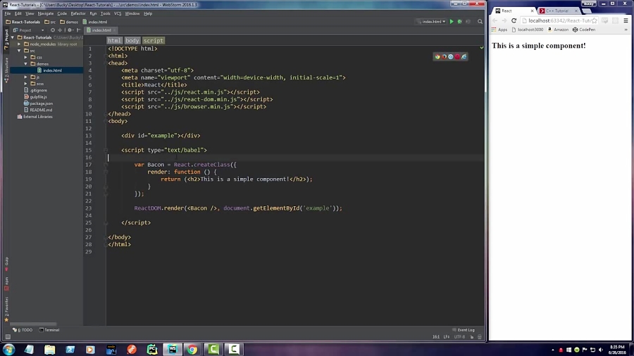 React JS Tutorials for Beginners - 4 - Rendering Multiple Components
