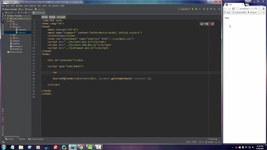 React JS Tutorials for Beginners - 7 - State