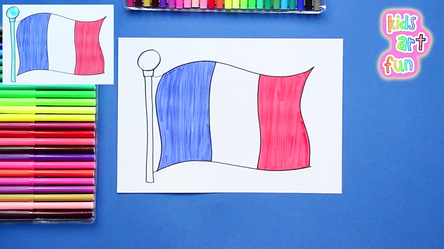 How to draw the National Flag of France