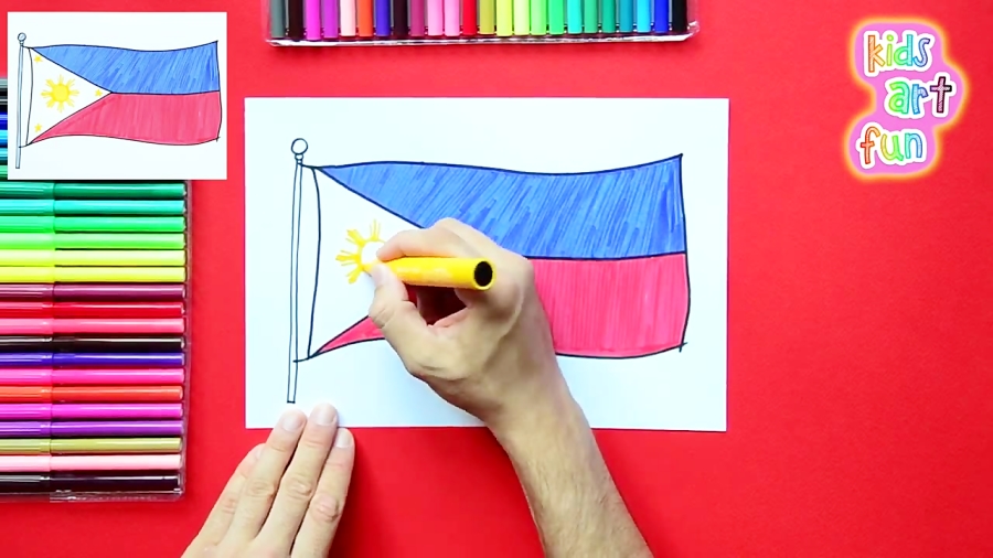 How to draw the National flag of Philippines
