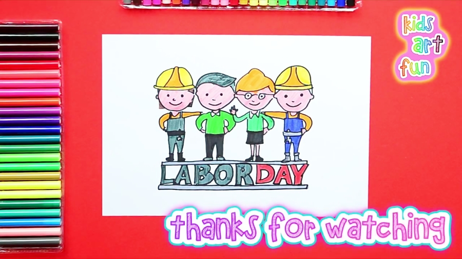 How to draw Labor Day