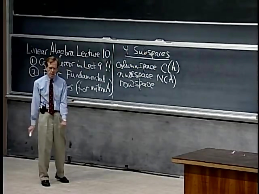 Lec 10 | MIT 18.06 Linear Algebra, Spring 2005