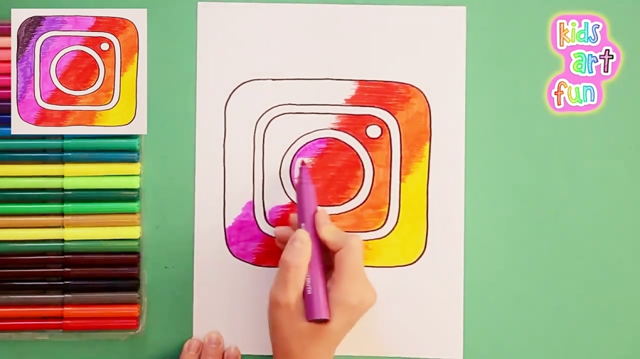 How to draw Instagram Logo
