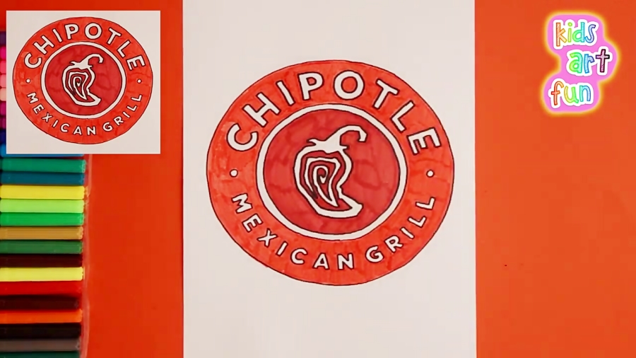 How to draw Chipotle Mexican Grill Logo