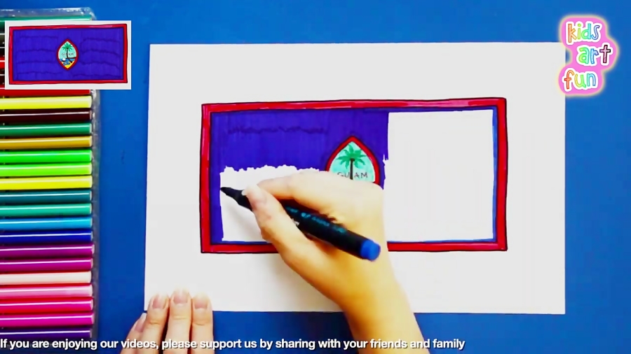 How to draw the Flag of Guam