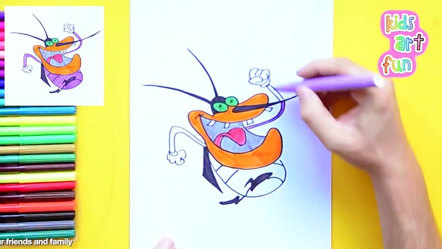 How to draw Dee Dee (Oggy and the Cockroaches Character)