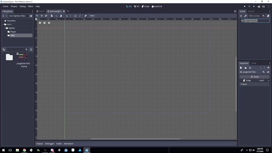 Godot Engine 3 - Platformer Game Tutorial P2 - Tiles and Animated Sprites