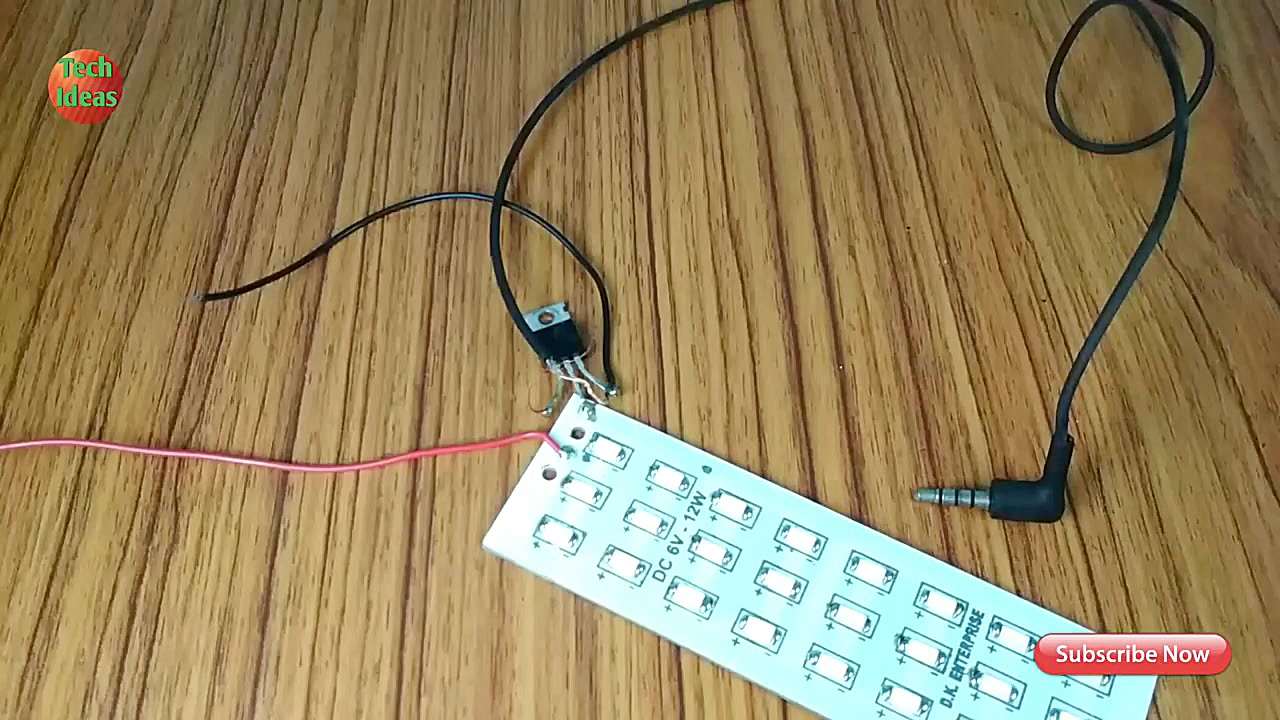 Simple 1 transistor music reactive led panel