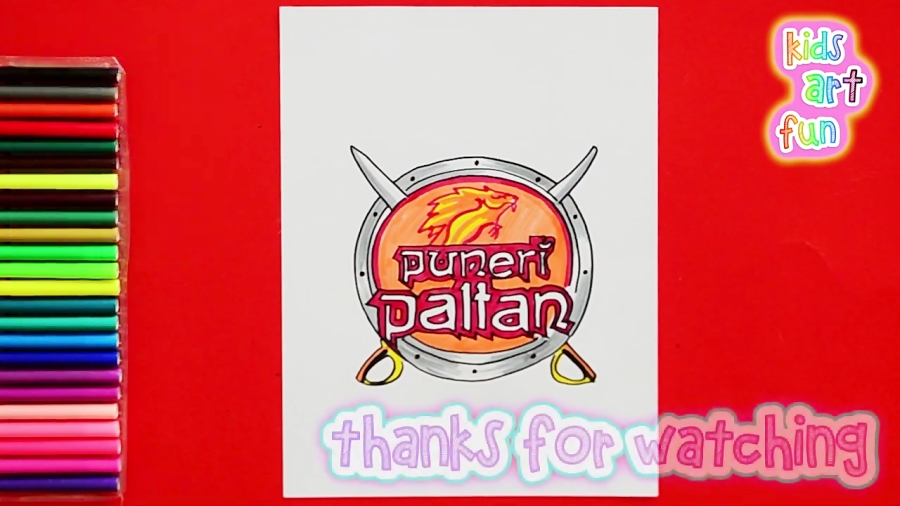 How to draw Puneri Paltan Logo (Pro Kabaddi Team)