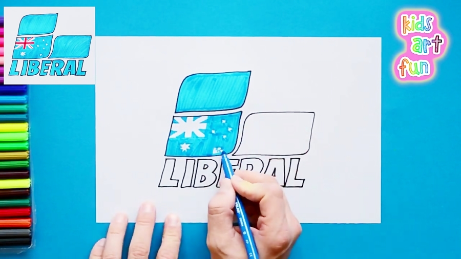 How to draw Liberal Party of Australia symbol (Australian Political ...