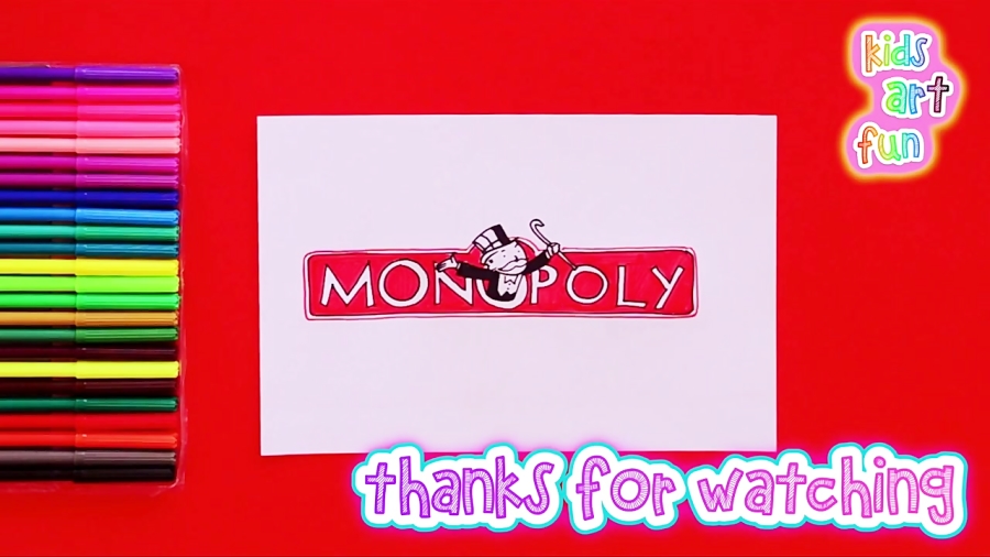 How to draw Monopoly Game Logo