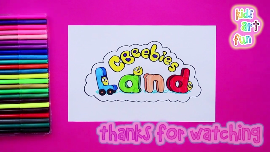 How to draw Cbeebies Land Logo