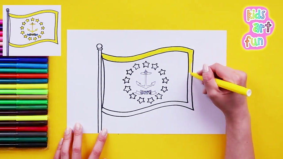 How to draw the Flag of Rhode Island