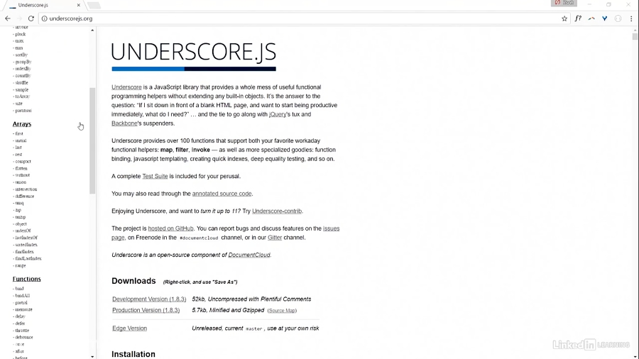 دانلود آموزش ﻿JavaScript - Underscore.js