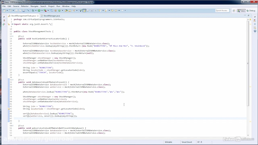 دانلود دوره ﻿Java - با استفاده از setUp و tearDown