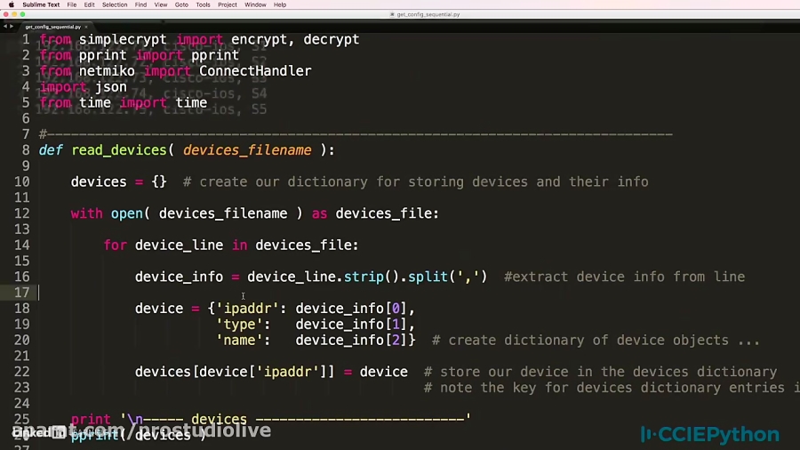دانلود کورس ﻿CCIE Python - اسکریپت شبکه متوالی، قسمت 1...
