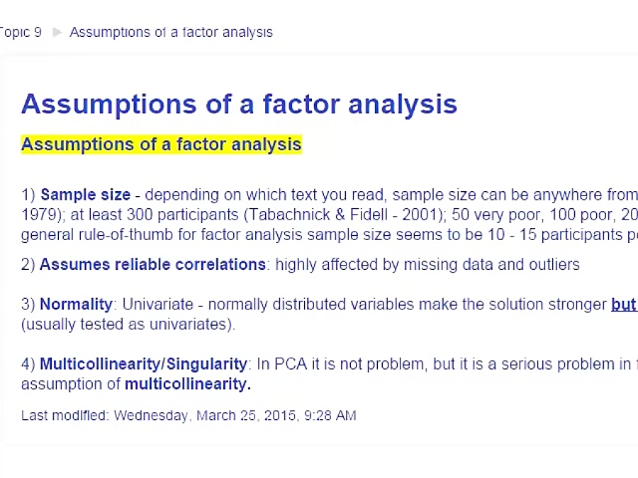 exploratory factor analysis in SPSS example 01